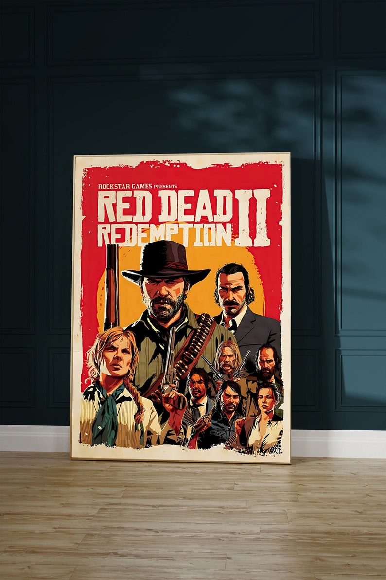 Red Dead Redemption 2 Poster, Video Game Poster, Wall Art, Room Decor ...