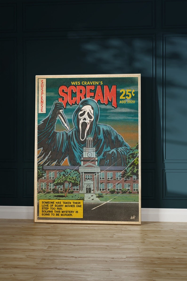 Scream Vintage Movie Poster, Horror Movie Wall Art Poster, Wall Decor ...