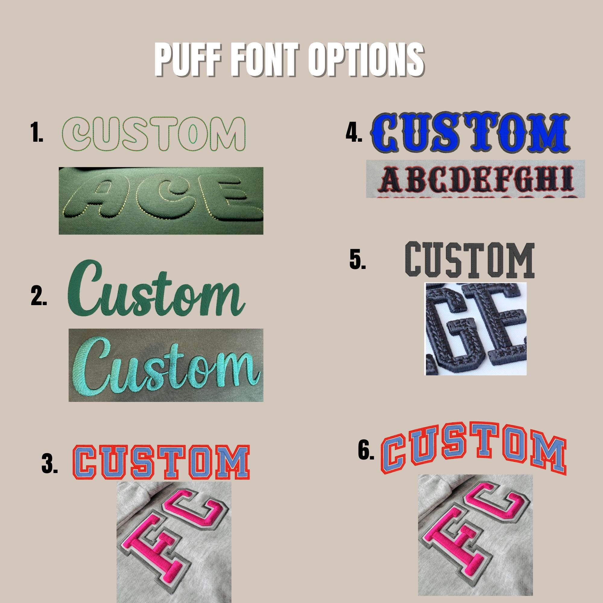 Custom Puff Embroidered Sweatshirt, Personalized Raised Team Hoodie ...