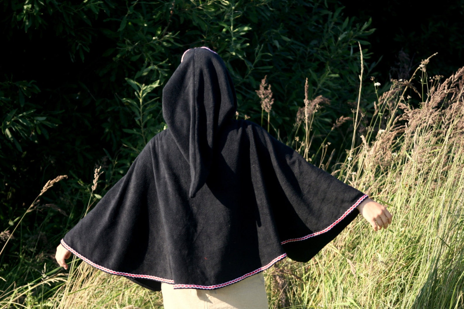 Black Hood Cape Hooded Capelet Hooded Cloak Medieval - Etsy