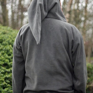 Elf Hoodie Grey - Hippy Hoodie - Psy Clothing- Festival - Rave ...