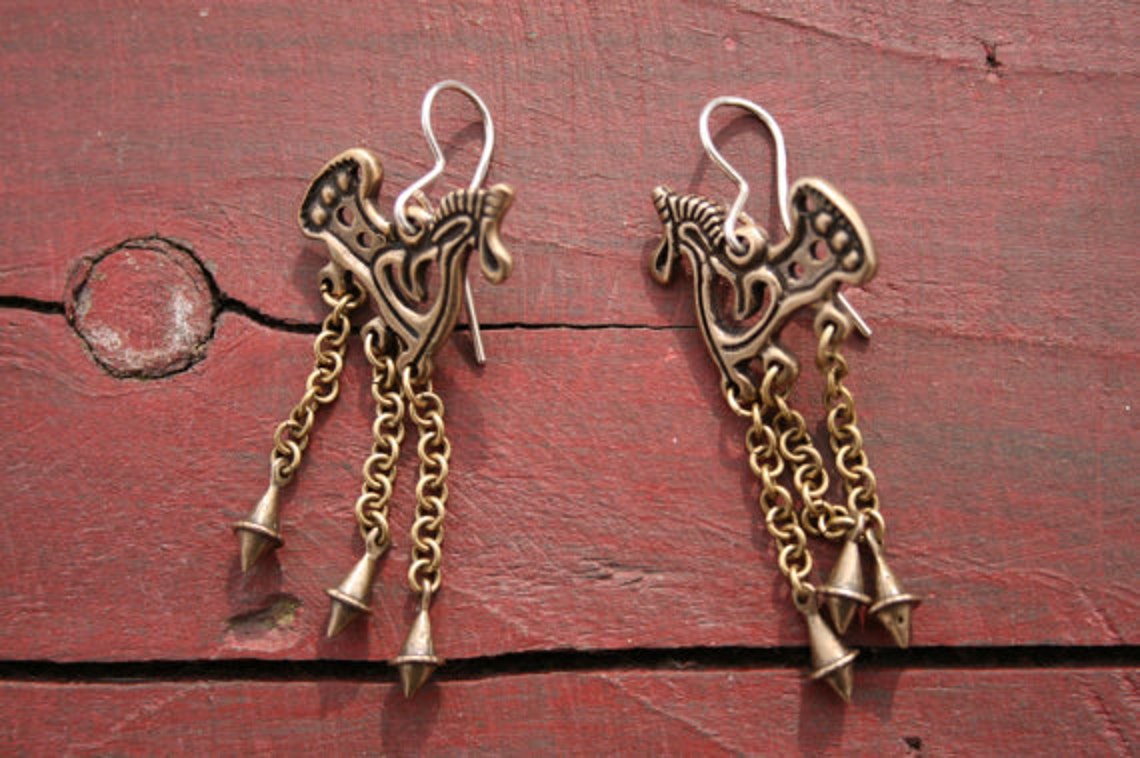 Medieval Earrings Viking SCA Earrings Elven Earrings Medieval Viking ...
