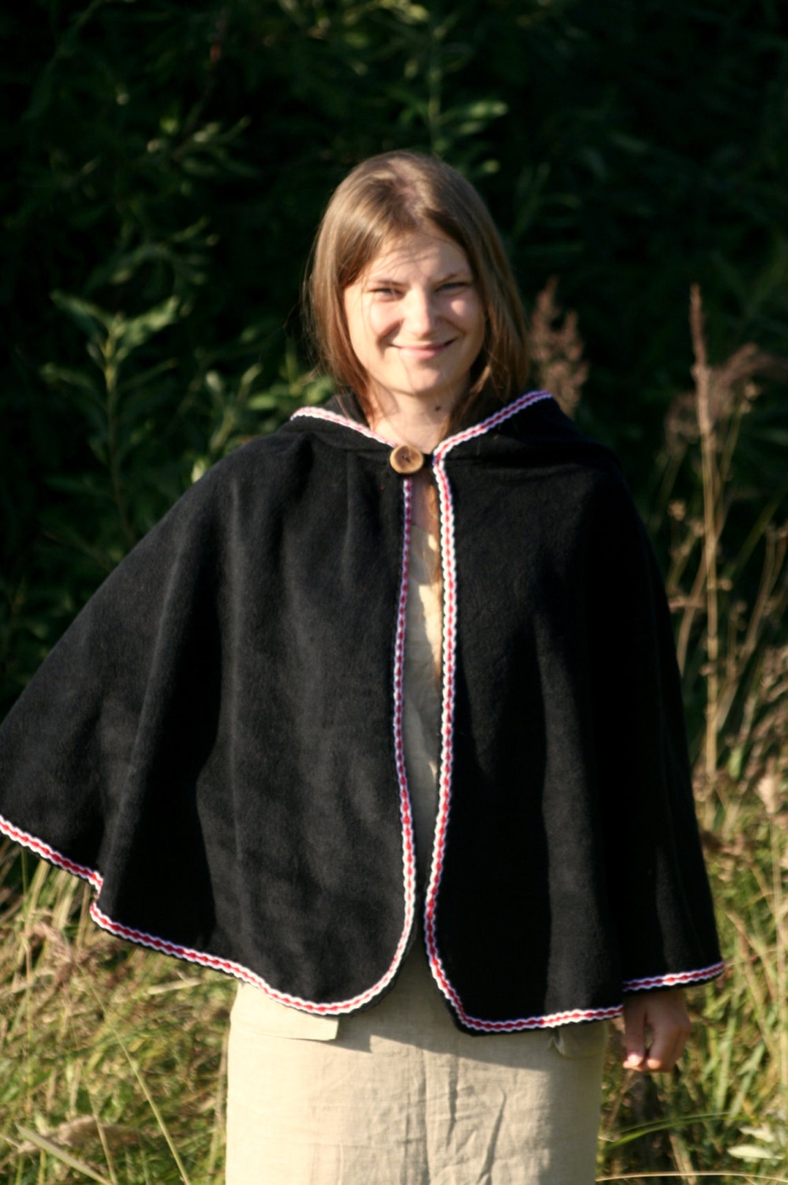 Black Hood Cape Hooded Capelet Hooded Cloak Medieval - Etsy