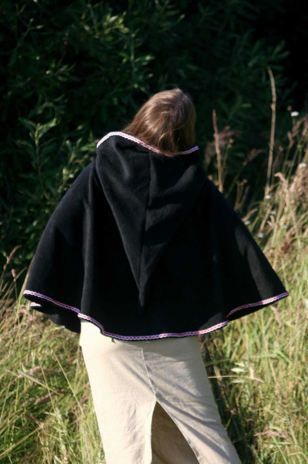 Black Hood Cape Hooded Capelet Hooded Cloak Medieval - Etsy