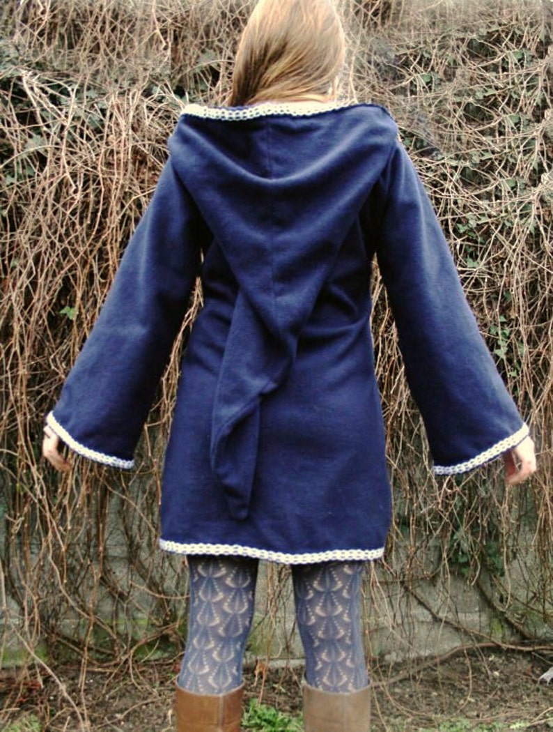Festival Elf Dress - Medieval Womens Tunic With Pixie Pointy Hoodie ...