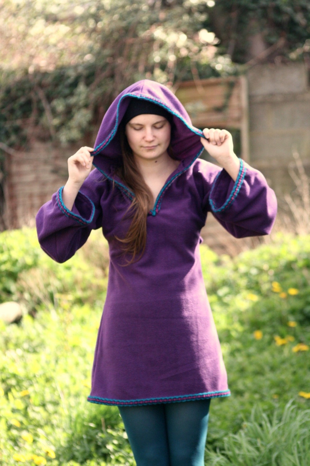 Festival Elf Dress in Purple Medieval Womens Tunic With Pixie - Etsy