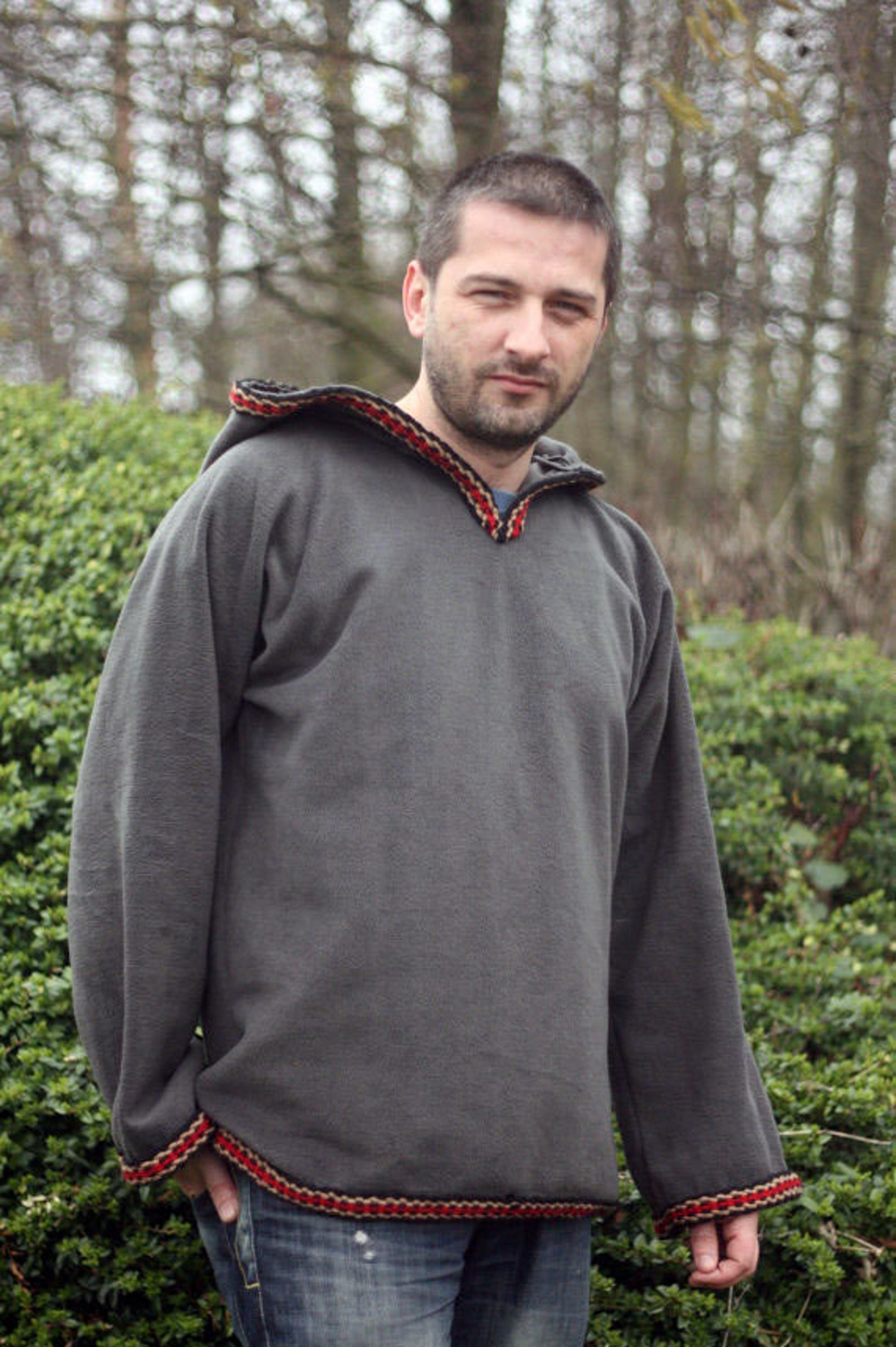 Elf Hoodie in Gray Hippy Hoodie Psy Clothing Festival - Etsy