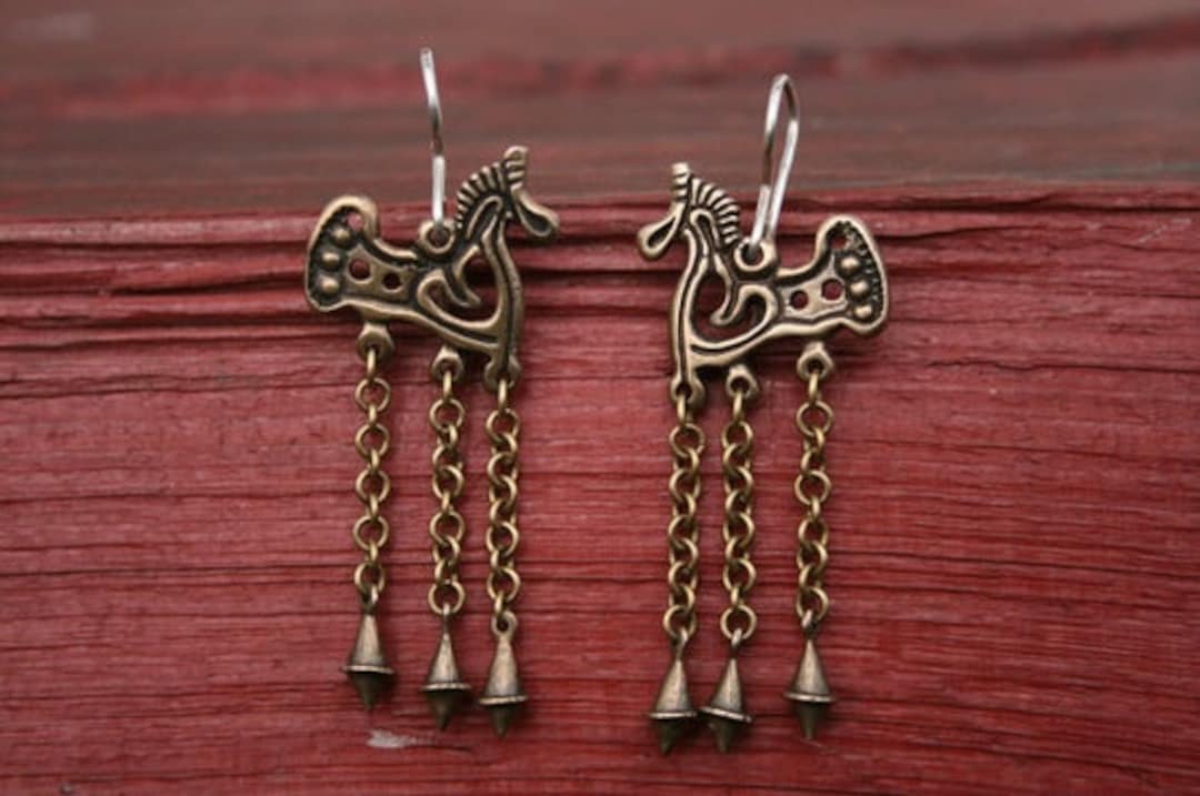 Medieval Earrings Viking SCA Earrings- Elven Earrings- Medieval Viking ...