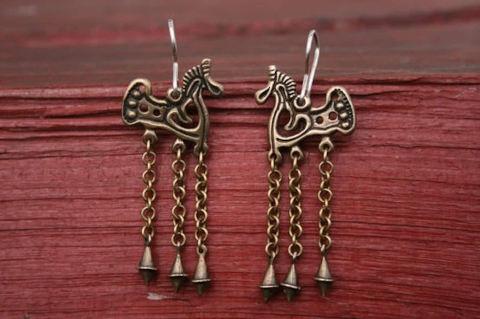 Medieval Earrings Viking SCA Earrings Elven Earrings Medieval Viking ...