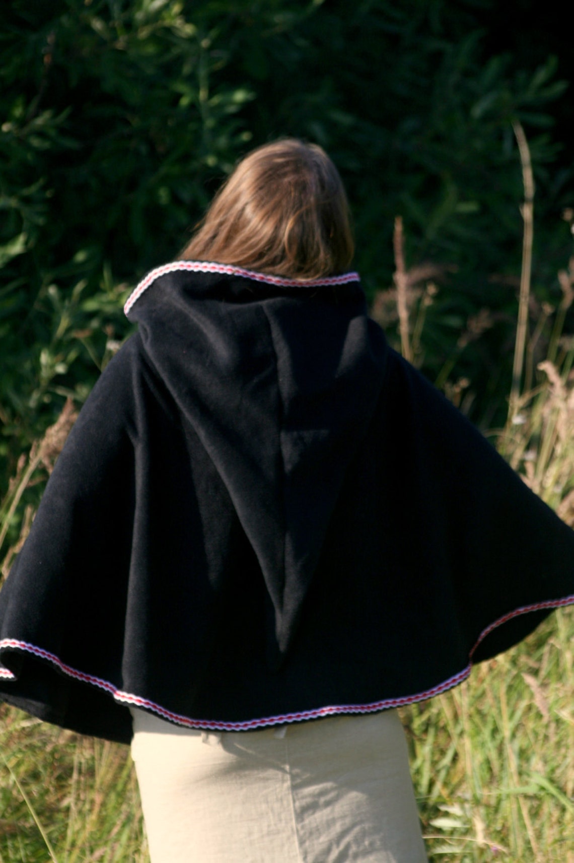 Black Hood Cape Hooded Capelet Hooded Cloak Medieval - Etsy