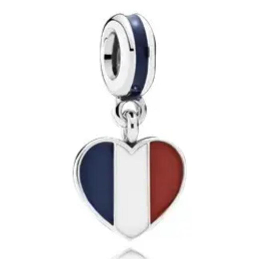 Pandora, France Heart Flag Pendant Charm, Paris, Travel, Trip - Etsy