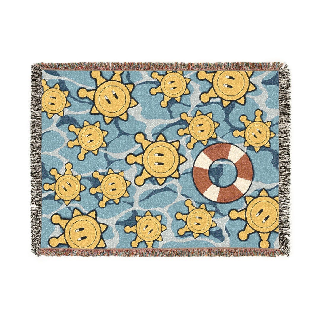 Shine Sprite Woven Blanket | Cute Character Throw Cozy Decor - Etsy