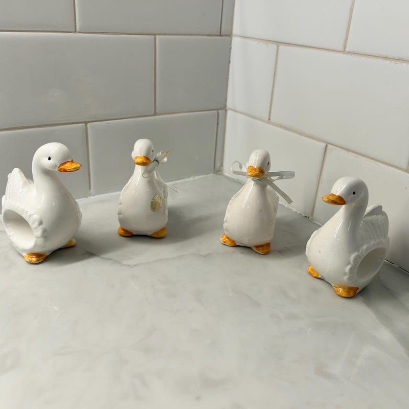 Ceramic Goose Napkin Ring - Etsy