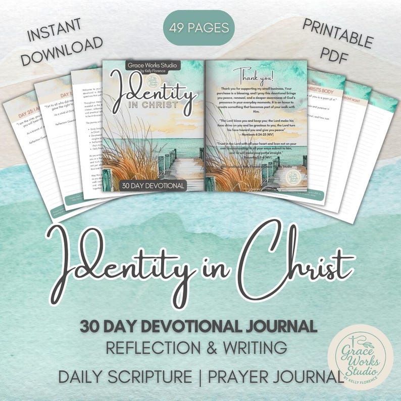 Bible Study | 30‑day Identity in Christ Devotional Journal PDF ...