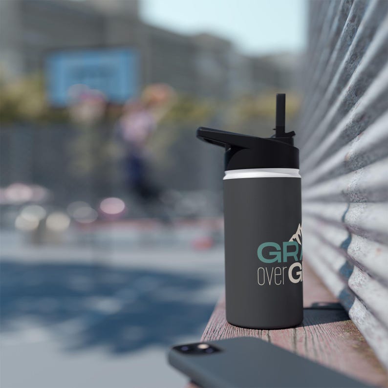 Grace Over Grind Double-wall Stainless Steel Bottle | Inspirational ...