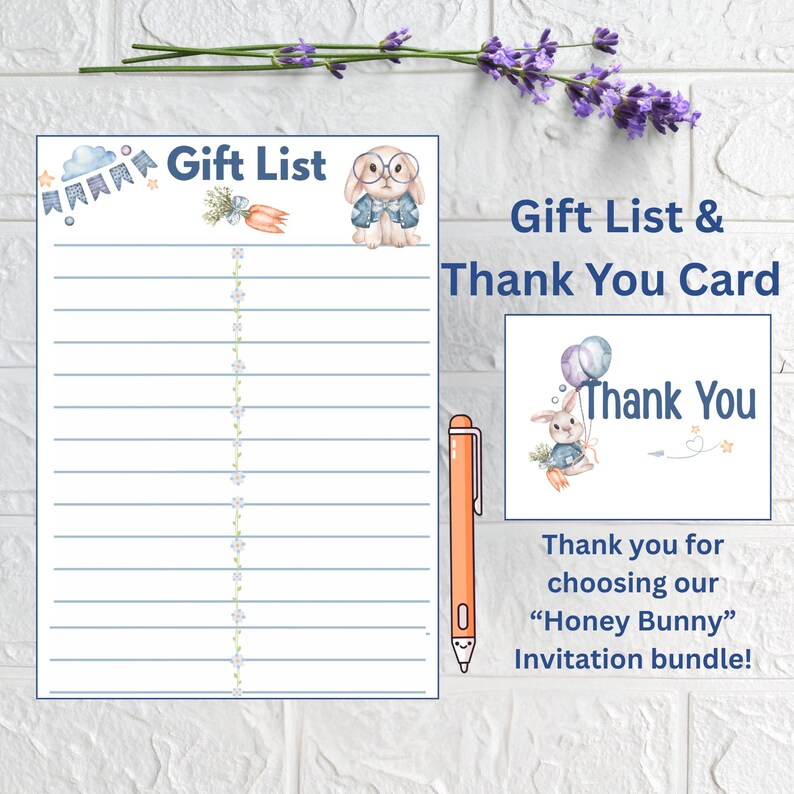 Editable Bunny Baby Shower Invitation Boy, Spring Easter Instant ...