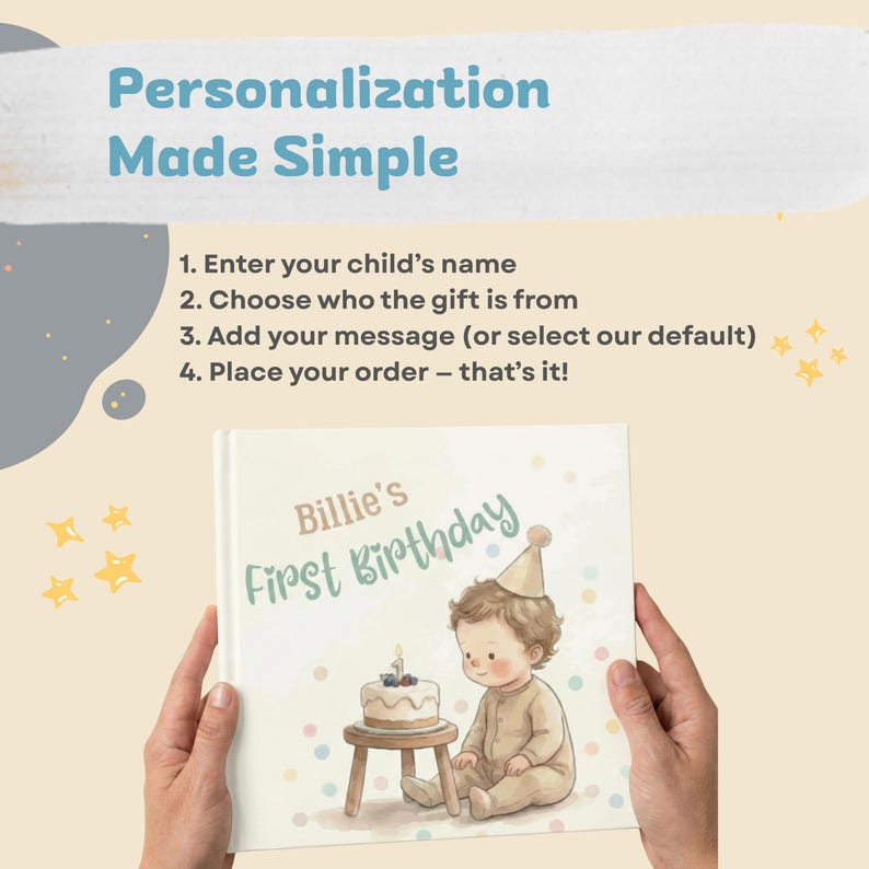 Personalized 1st Birthday Book | Custom Baby Name Storybook | First ...