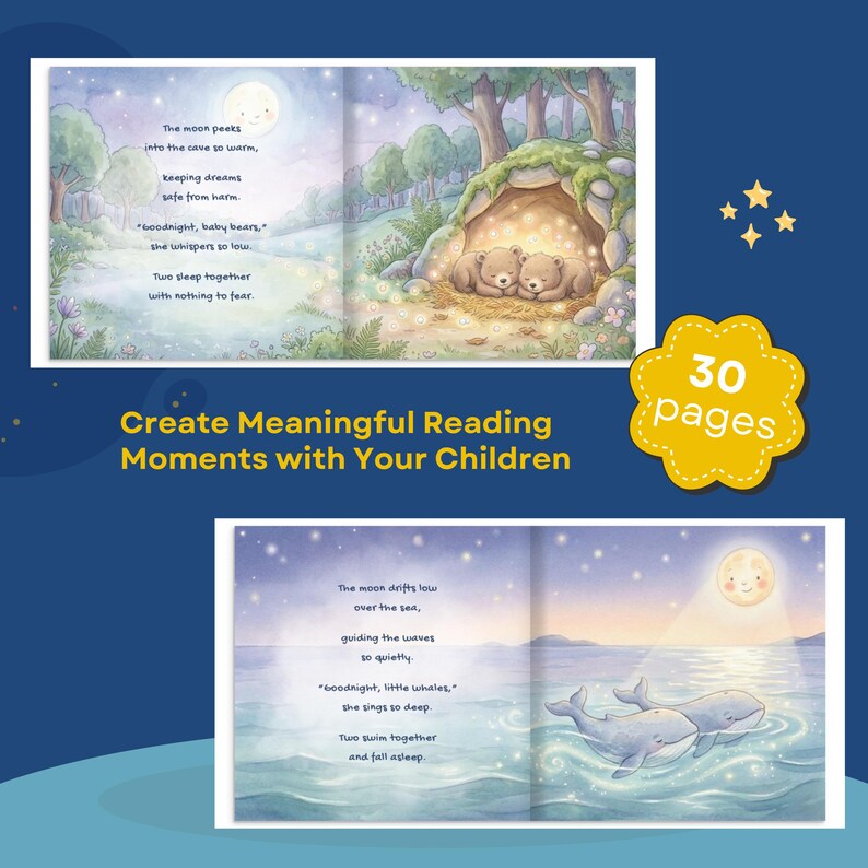 Personalized Twin Bedtime Story Book With Names, Custom Baby Siblings ...