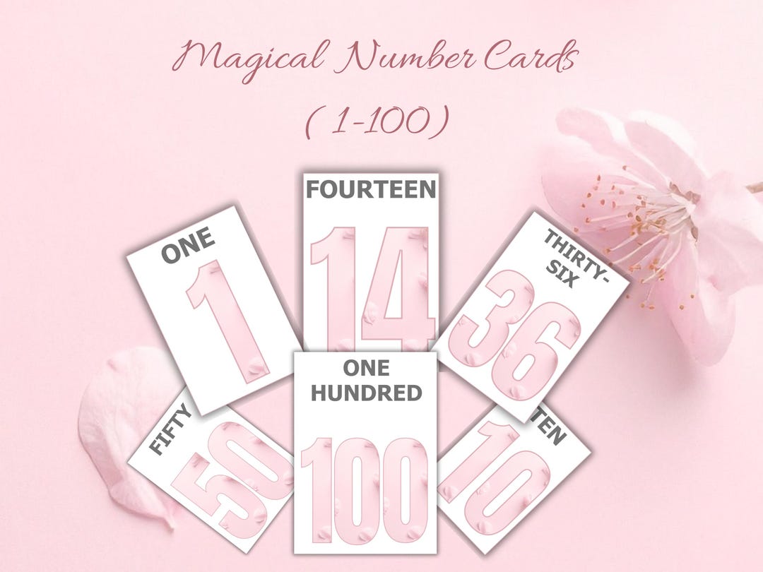 Pink Princess Number Flashcards 1-100, Floral Math Learning (A4 & US ...