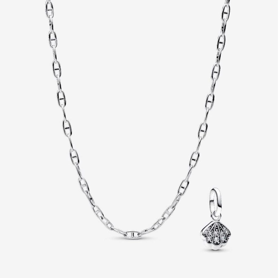 Pandora Small Shell Charm Necklace Sterling Silver Ale S925 - Etsy