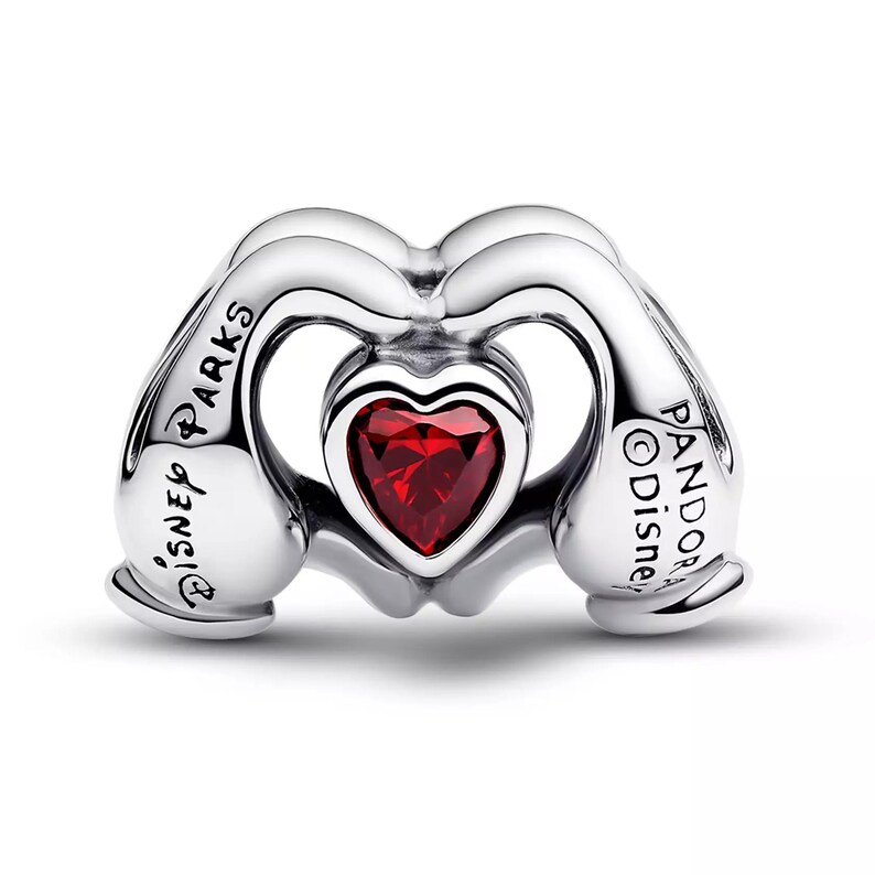 Pandora Mickey Mouse Heart Hands Charm - Etsy
