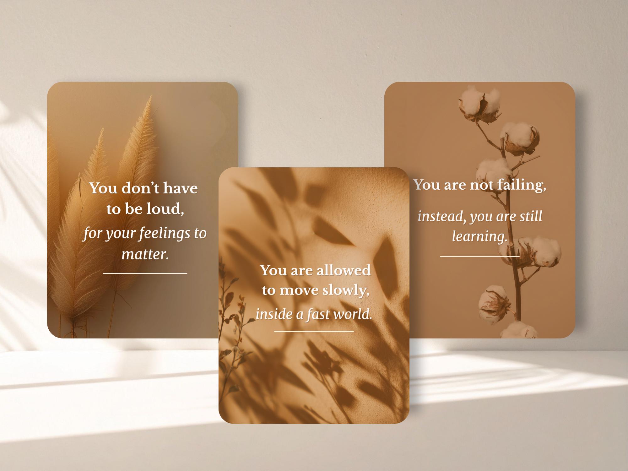 Gentle Printable Affirmation Cards for Mums | Comforting Self Care ...