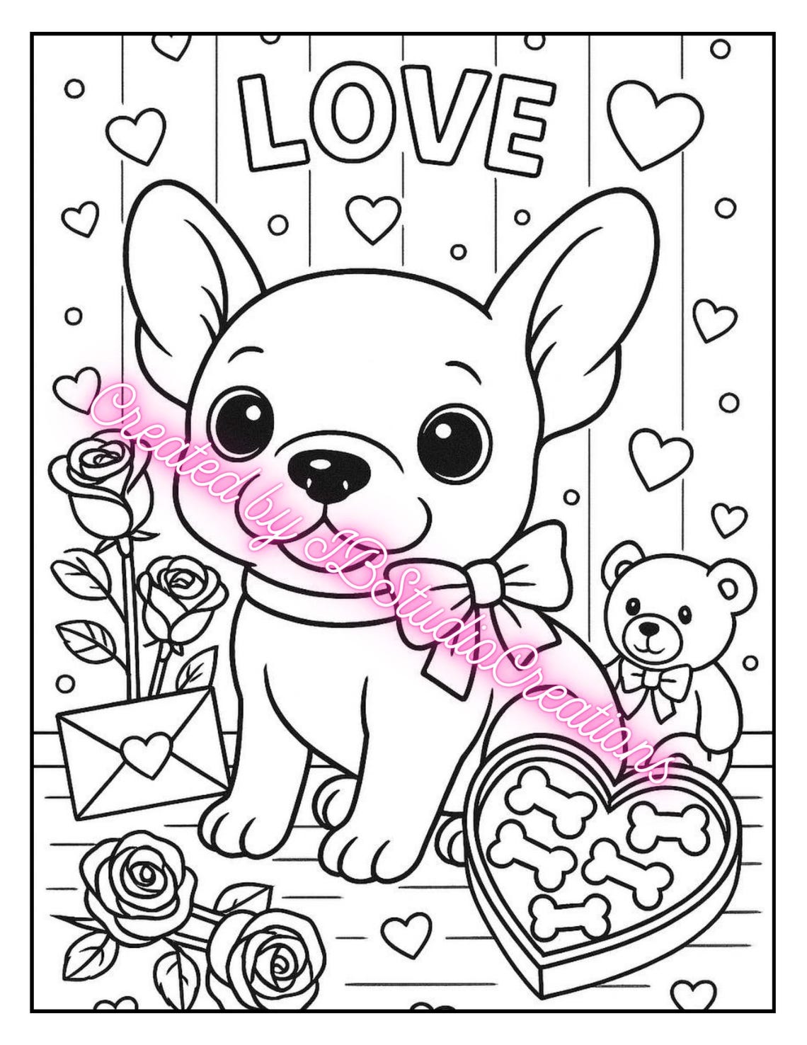 French Bulldogs Coloring Pages Printable - Frenchies Lovers - Dog ...