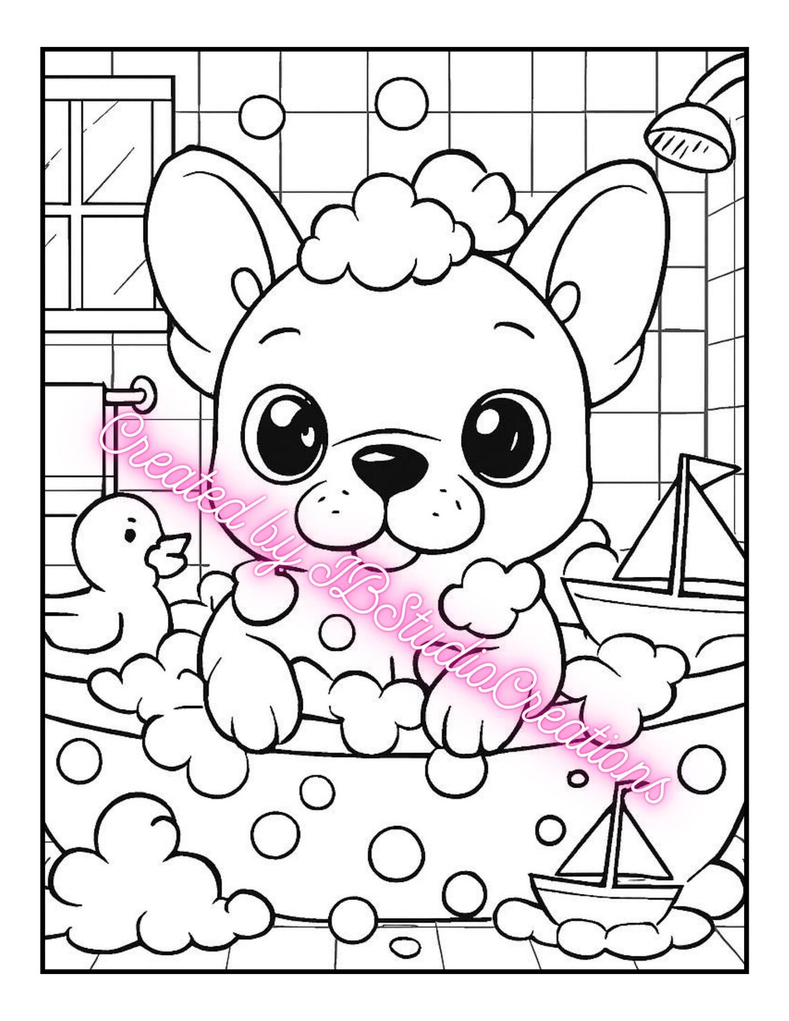 French Bulldogs Coloring Pages Printable - Frenchies Lovers - Dog ...