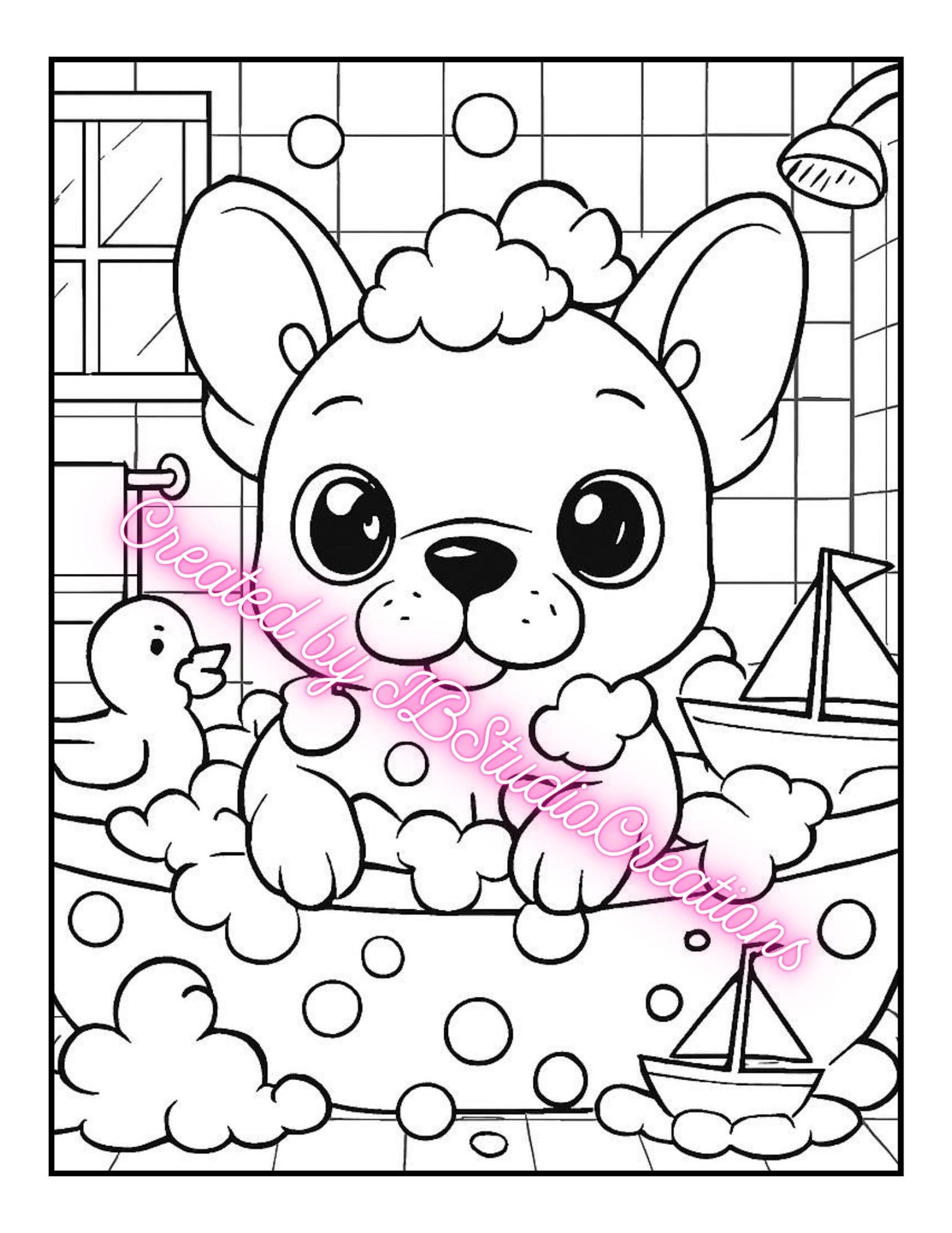 French Bulldogs Coloring Pages Printable - Frenchies Lovers - Dog ...