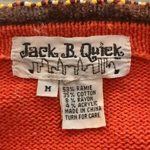 90’s Jack B. Quick Fall Thanksgiving Sweater Sz M Beaded Fringe Buttons ...