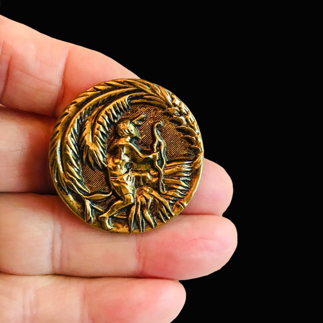 Rare Vintage Brass Button Robinson Crusoe - Etsy