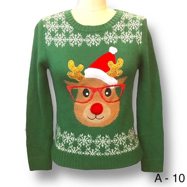 Reindeer Sweater - Etsy