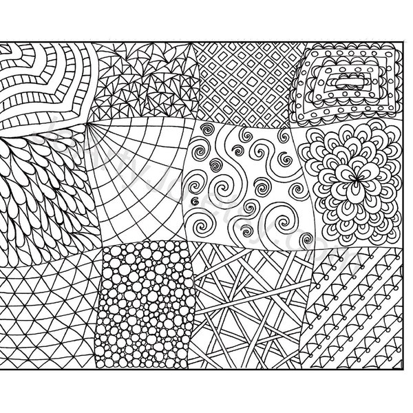 Zentangle Zendoodle - Etsy