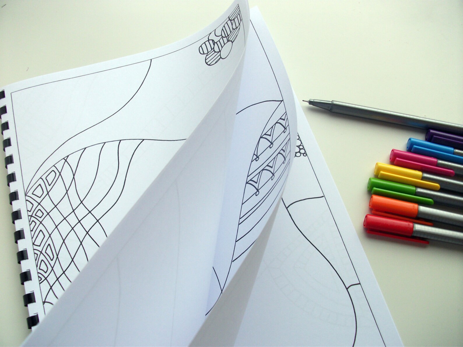 Printable Coloring Book, Kids Activity Book Zentangle Inspired ...