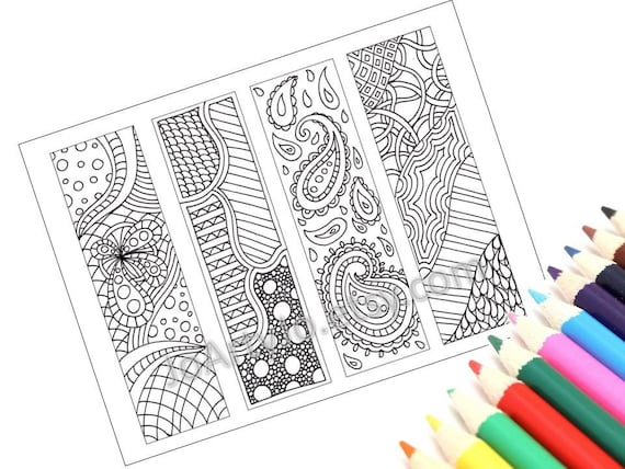 Zentangle Bookmark Demco® Upstart® Color Craze Book Lovers Coloring
