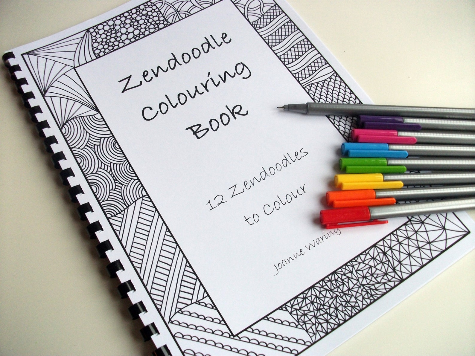 PDF Coloring Book, Zentangle Inspired Printable, INSTANT DOWNLOAD, 12 ...