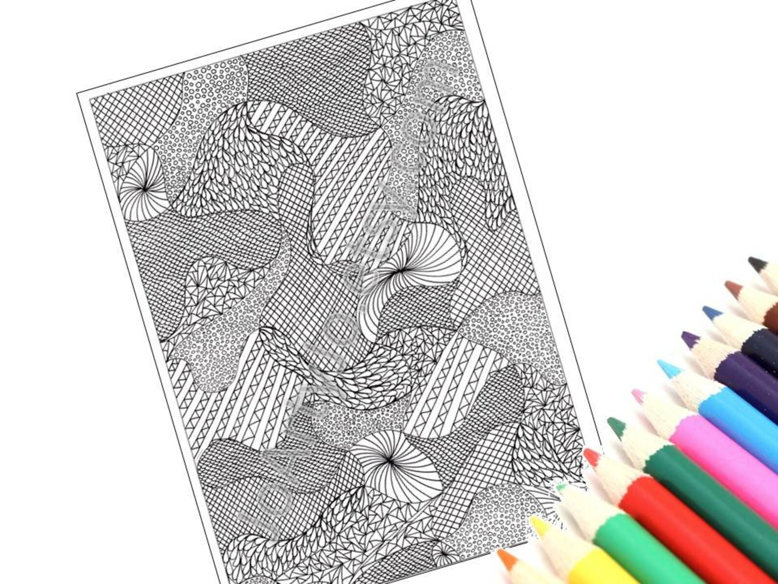 Coloring Page, Printable Zentangle Inspired Intricate Zendoodle Pattern ...
