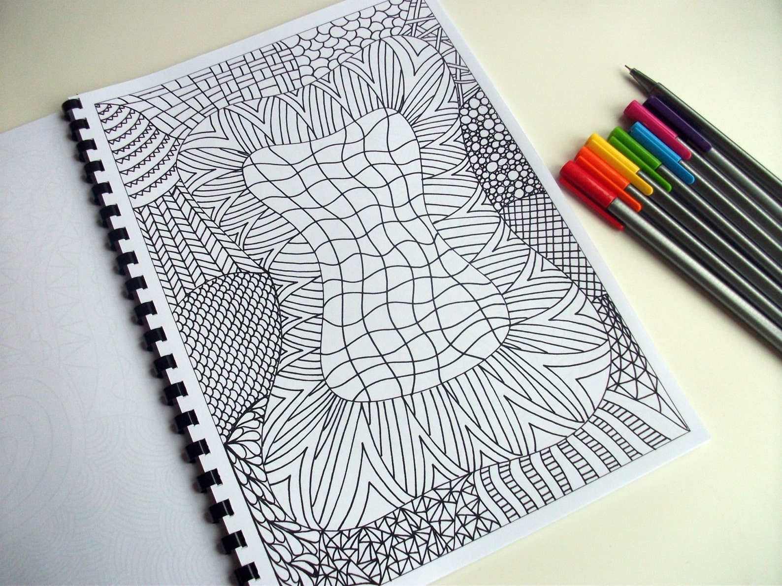 PDF Coloring Page, Zentangle Inspired, Abstract Coloring Pattern, Page ...