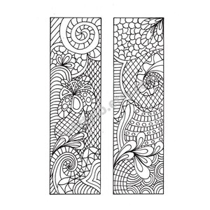 Coloring Bookmarks to Print, 12 Zentangle Inspired Printable Bookmarks ...