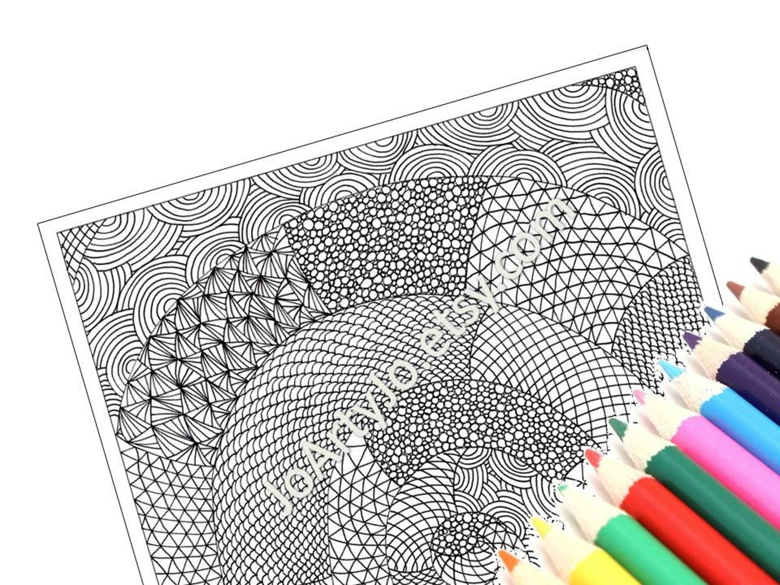 Coloring Page Printable, Digital Download, Zentangle Inspired ...