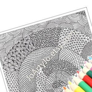 Coloring Page Printable, Digital Download, Zentangle Inspired ...