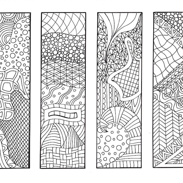 Zentangle Coloring Pages - Etsy
