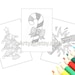 Christmas Coloring Pages, 3 Printable Pages, Zentangle Inspired Holiday ...