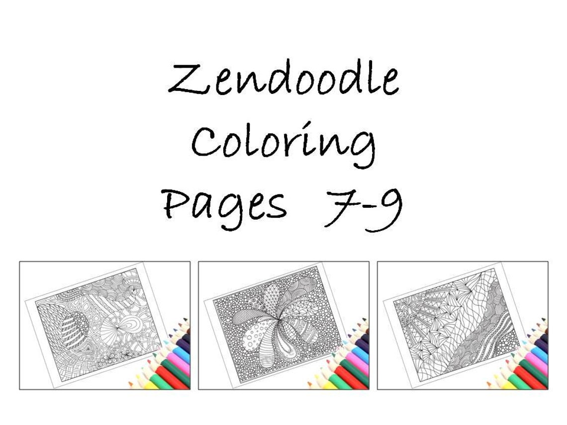 Printable Coloring Pages Print and Color Zentangle Inspired - Etsy
