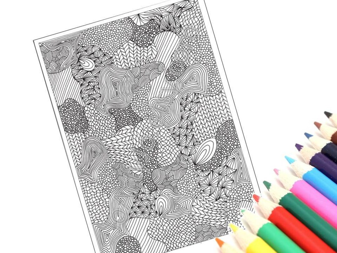 Zentangle Inspired Printable Coloring Page, Intricate Zendoodle Pattern ...