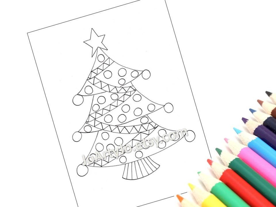 Christmas Coloring Pages, 3 Printable Pages, Zentangle Inspired Holiday ...