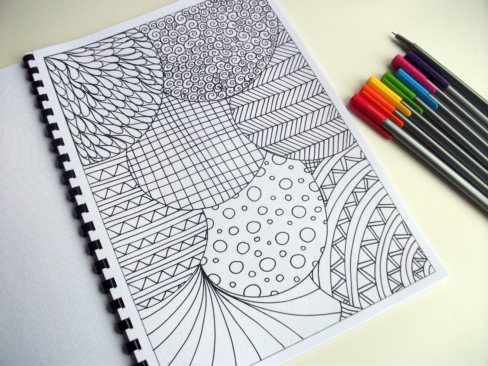 Printable Coloring Page, Instant Download, Zentangle Inspired Coloring ...