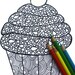Zentangle Inspired Printable Cupcake Coloring Page, Zendoodle Page 3 - Etsy