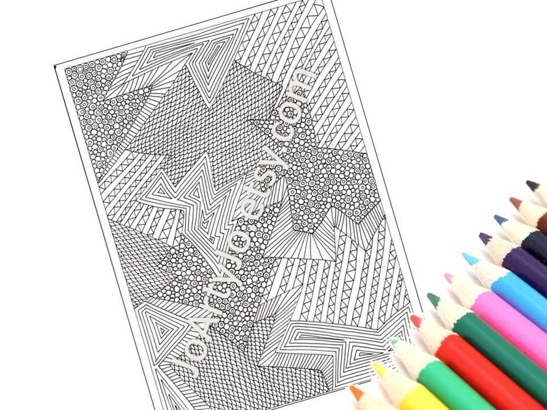 Instant Download PDF Coloring Page, Digital Coloring Sheet, Zentangle ...