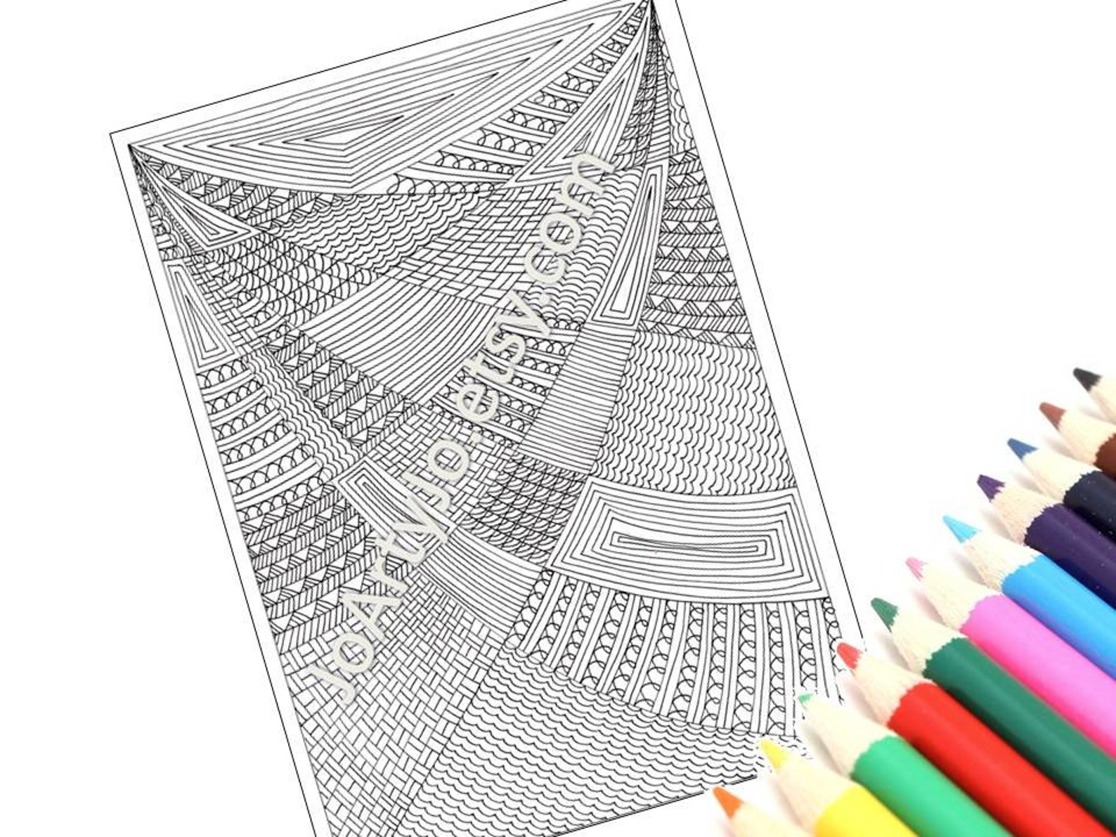 Zendoodle Coloring Page, Printable Intricate Zentangle Inspired Digital ...